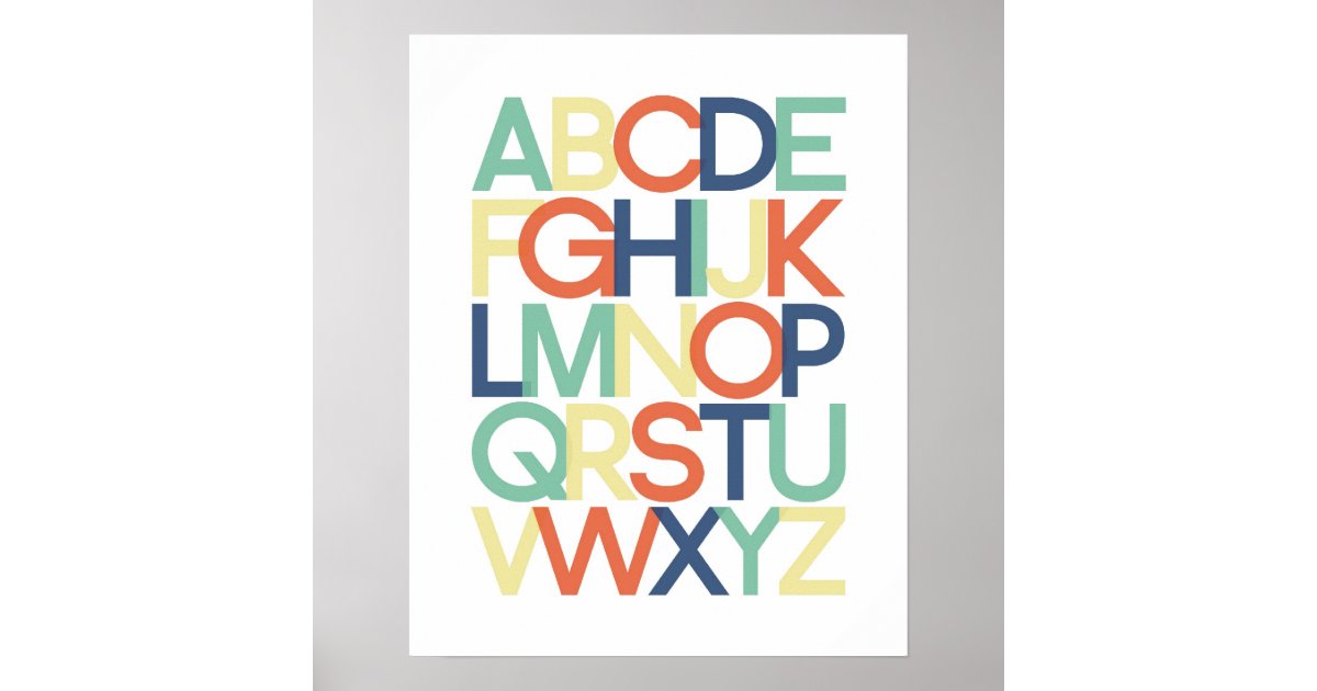 Alphabet Poster | Zazzle