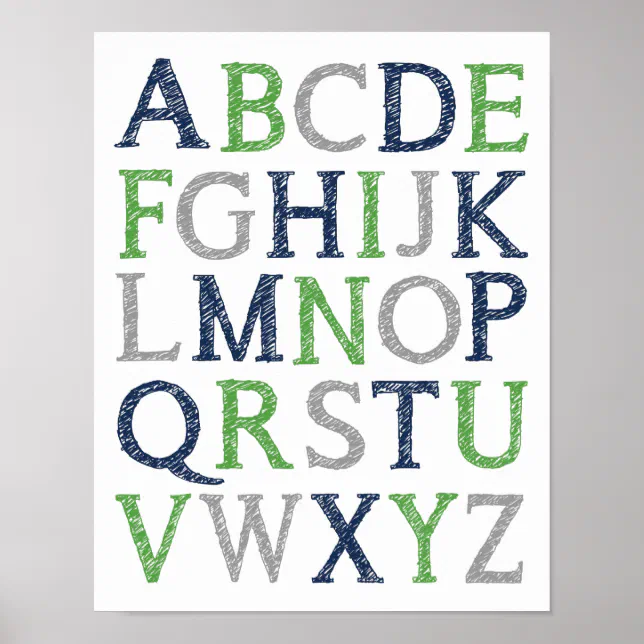 Alphabet Poster | Zazzle