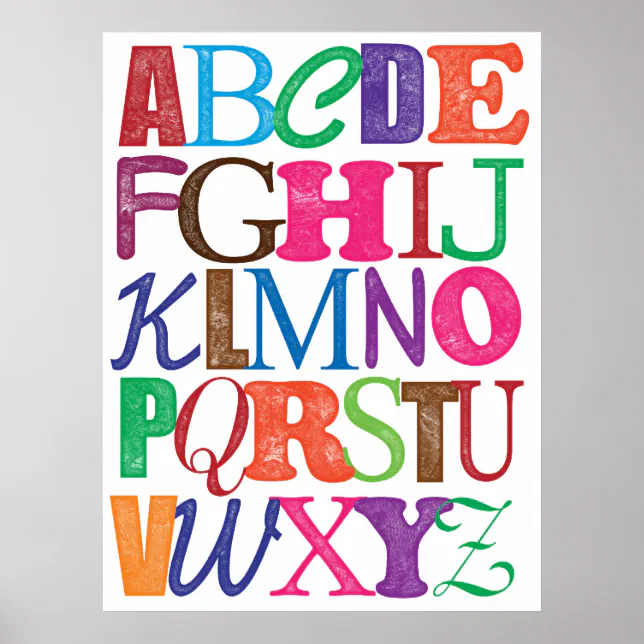 Alphabet Poster | Zazzle