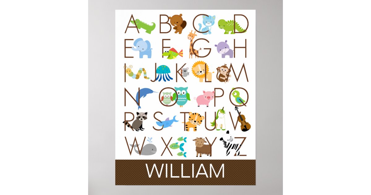 Alphabet Poster for Kids | Zazzle