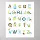 Alphabet Poster in earthy colors | Zazzle