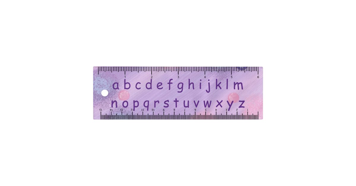 Alphabet Rulers Purple letters on lavender blends | Zazzle