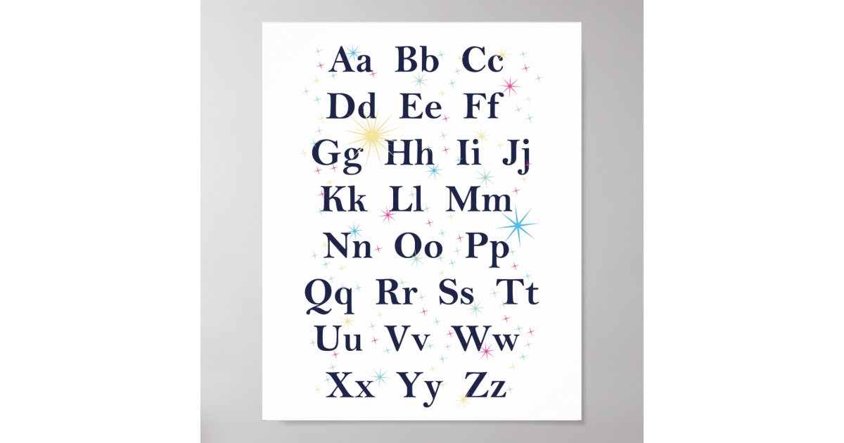 Alphabet Stars Poster | Zazzle