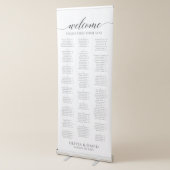 Alphabetical Welcome Seating Chart Retractable Banner | Zazzle