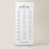 Alphabetical Welcome Seating Chart Retractable Banner | Zazzle