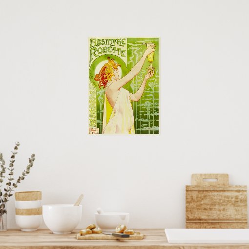 Alphonse Mucha Absinthe Robette Poster | Zazzle