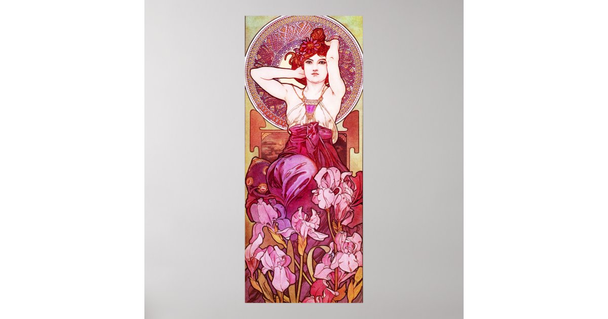 Alphonse Mucha Amethyst Poster | Zazzle