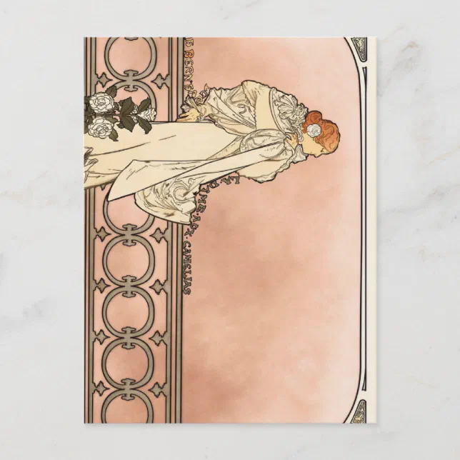Alphonse Mucha Art Deco Postcard | Zazzle