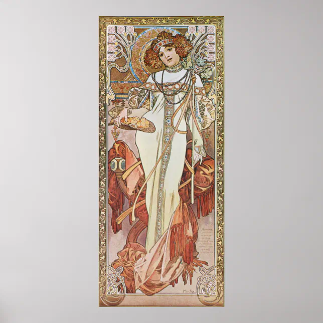 Alphonse Mucha. Autumn/Autumn, c.1903 Poster | Zazzle