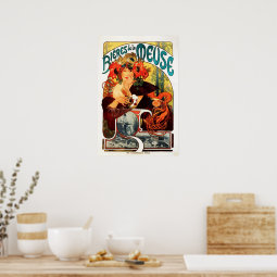 Alphonse Mucha Beer of the Muse Poster | Zazzle