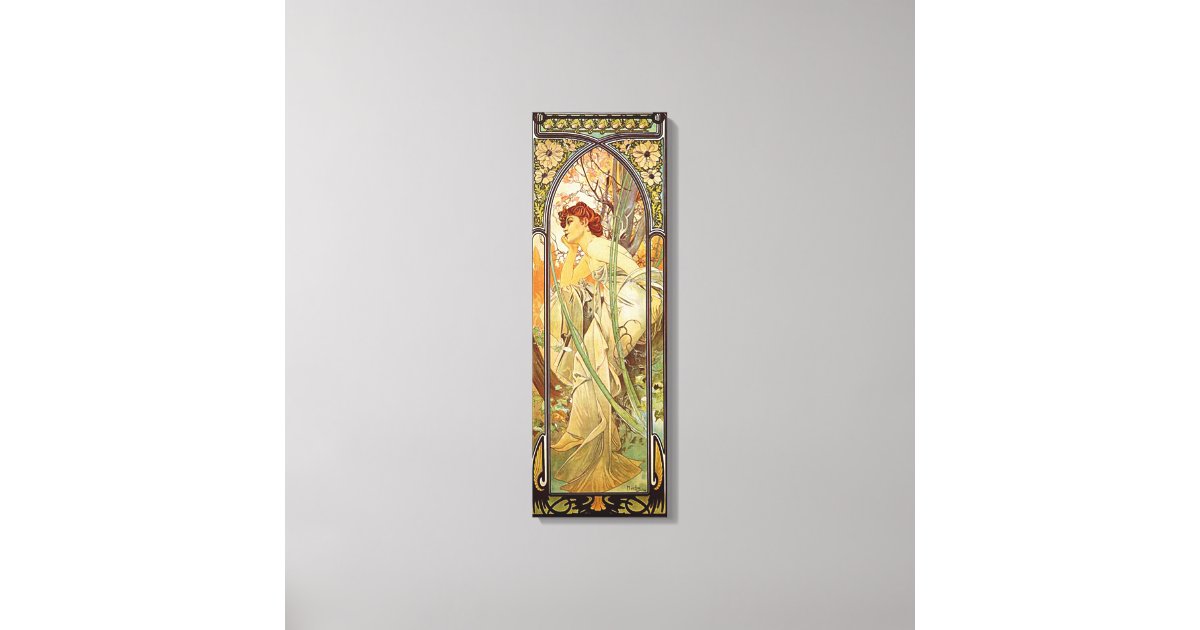 Alphonse Mucha, Evening Contemplation Canvas Print | Zazzle