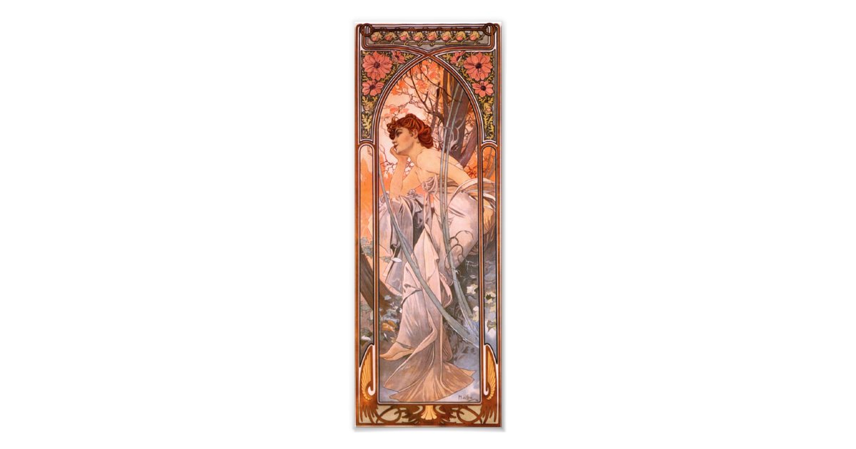 Alphonse Mucha Evening Reverie Print | Zazzle