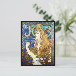 Alphonse Mucha JOB Postcard | Zazzle