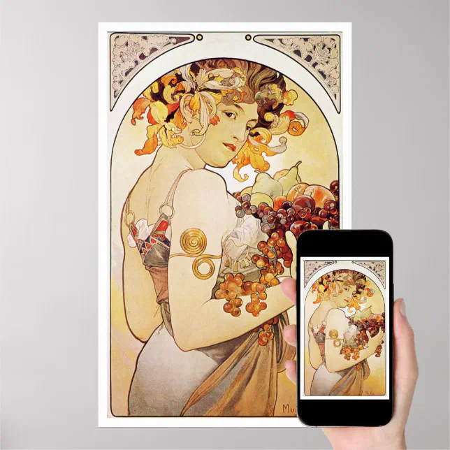 Alphonse Mucha. Le Fruit/Fruit, c.1897 Poster | Zazzle