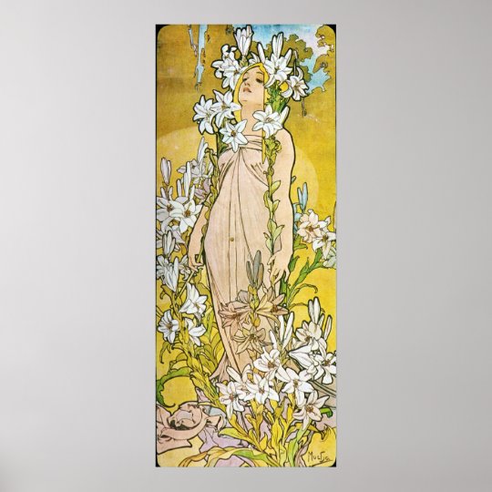 Alphonse Mucha. Le Lys/Lily, 1897 Poster | Zazzle.com