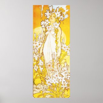 Alphonse Mucha Lily Poster | Zazzle