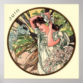 Alphonse Mucha Month Of June Poster | Zazzle