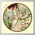 Alphonse Mucha Month Of February Poster | Zazzle.com