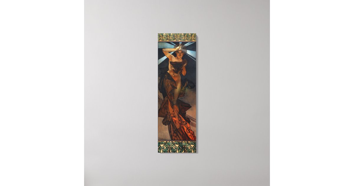 Alphonse Mucha Morning Star Canvas Poster | Zazzle