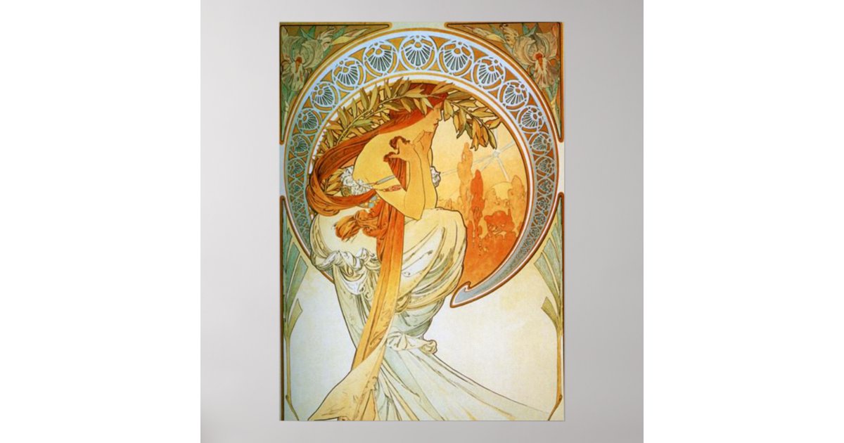 Alphonse Mucha - Poetry Poster | Zazzle