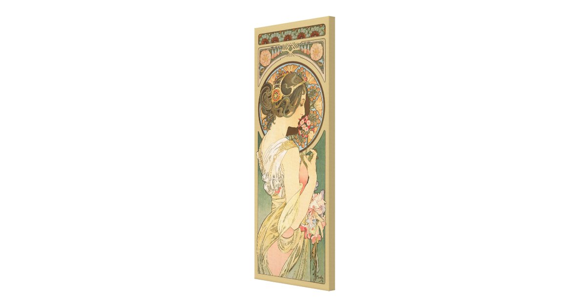 Alphonse Mucha Primrose CC0640 Canvas Print | Zazzle