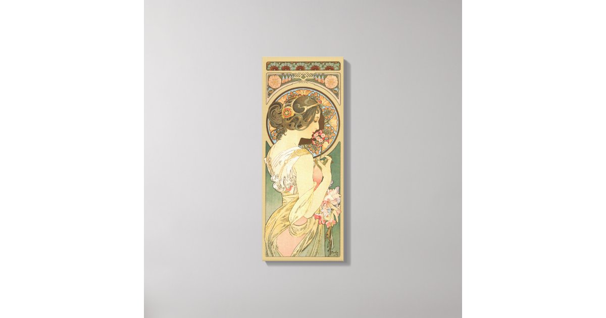 Alphonse Mucha Primrose CC0640 Canvas Print | Zazzle