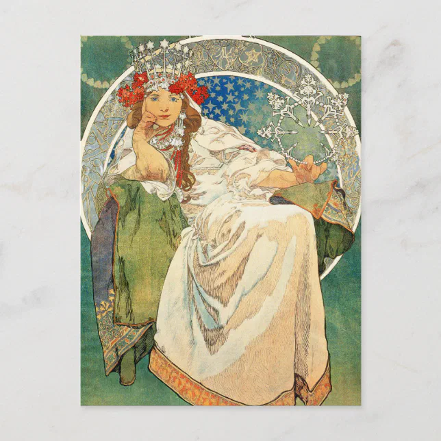 Alphonse Mucha Princess Hyacinth Postcard | Zazzle