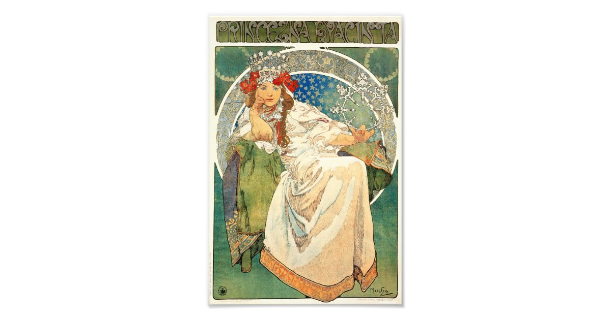 Alphonse Mucha Princess Hyacinth Print | Zazzle