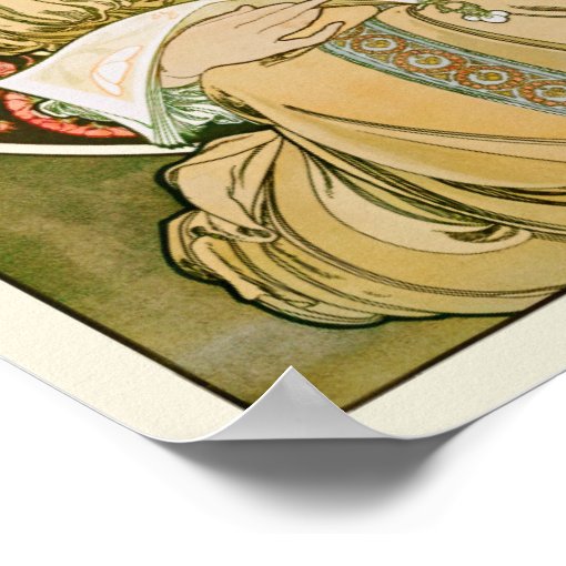 Alphonse Mucha Rêverie Daydream CC0879 Art Nouveau Poster | Zazzle