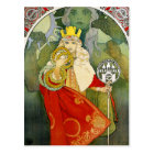 mucha morning star art nouveau poster woman postcard | Zazzle.com