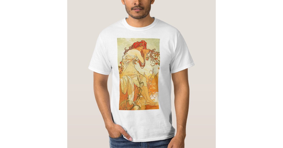 Alphonse Mucha Summer T-shirt | Zazzle