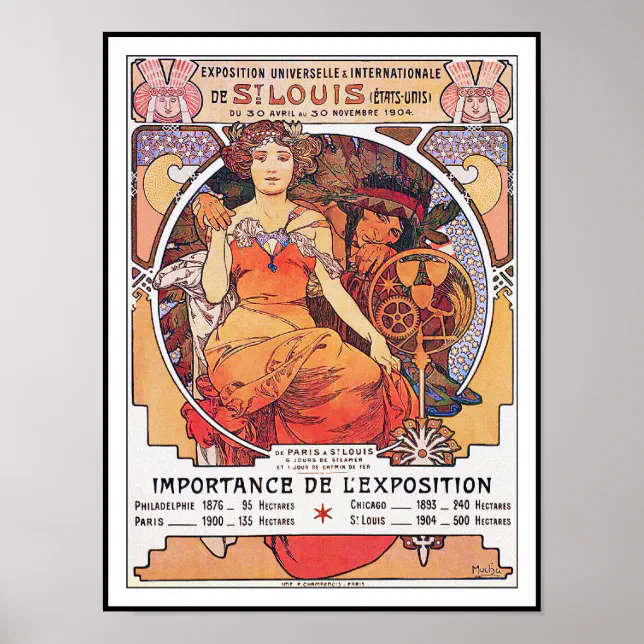 Alphonse Mucha - World's Fair 1904 St. Louis Poster | Zazzle