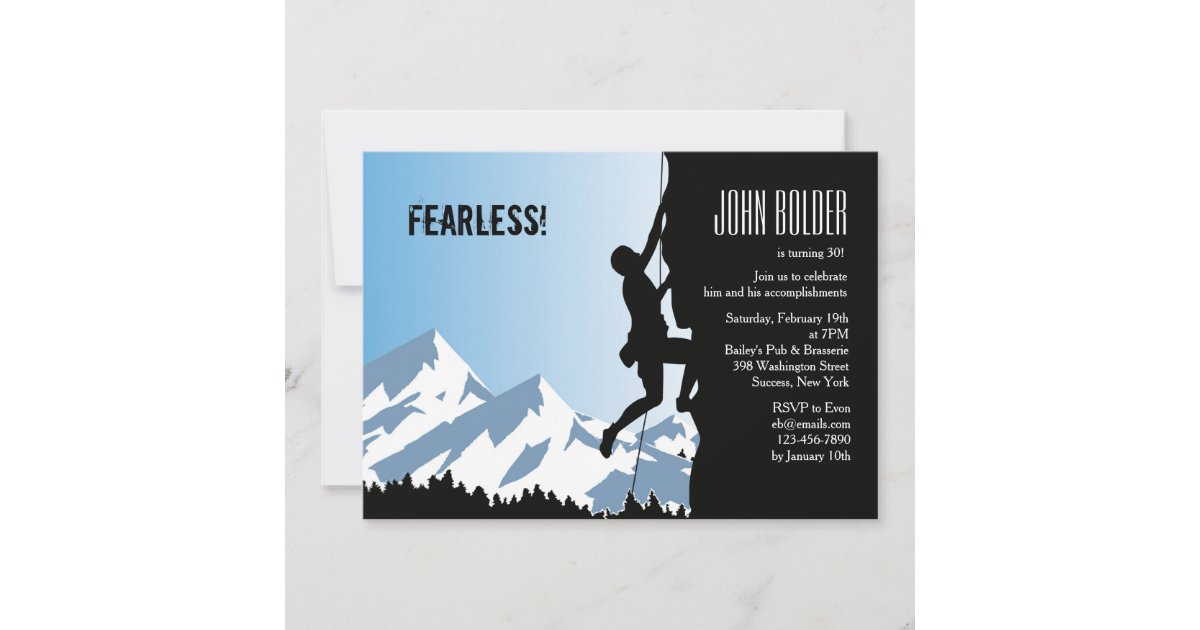 Alpine Climber Invitation | Zazzle