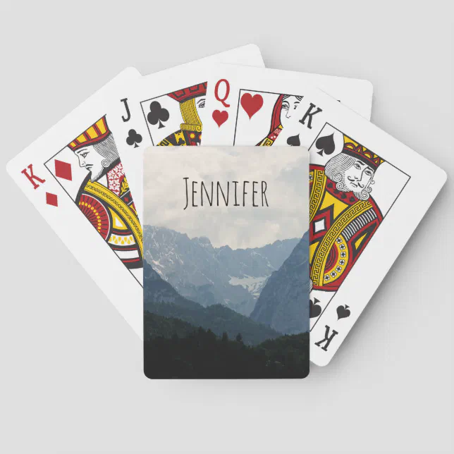 Alpine Mountains Country Nature Photo Poker Cards | Zazzle
