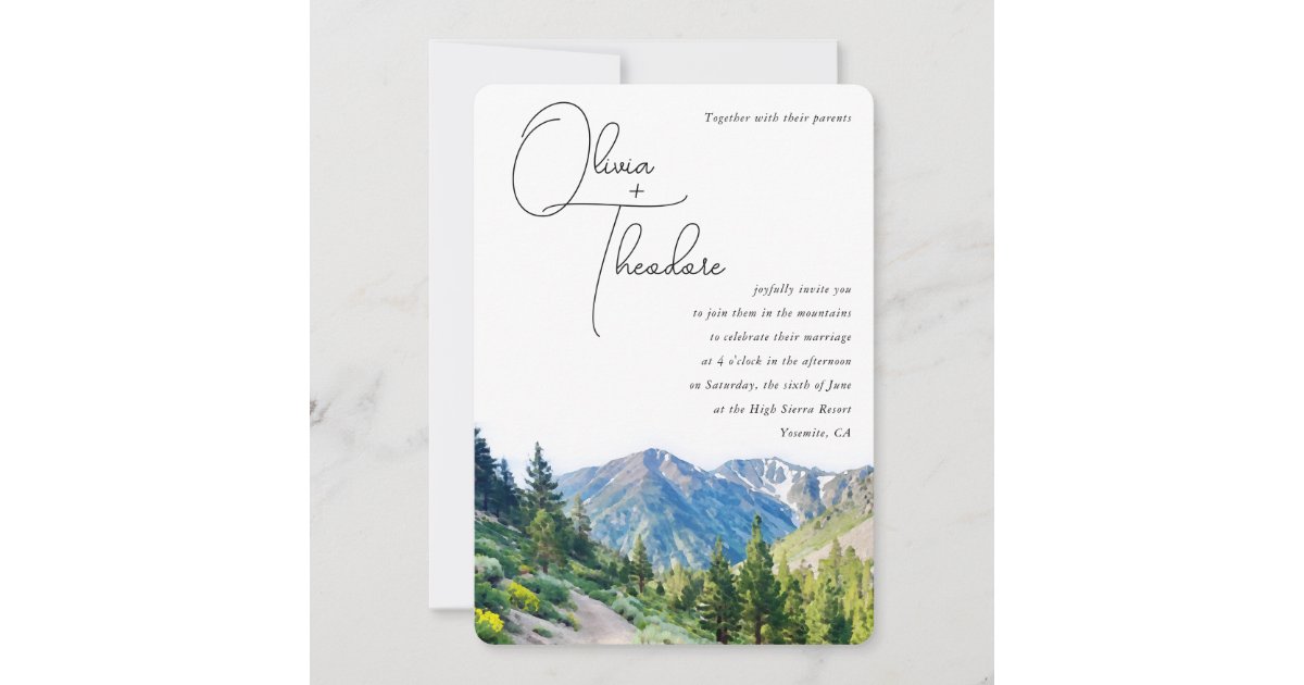 Alpine Mountains Wedding Invitation | Zazzle