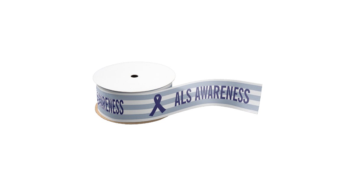 ALS Awareness Blue Ribbon | Zazzle