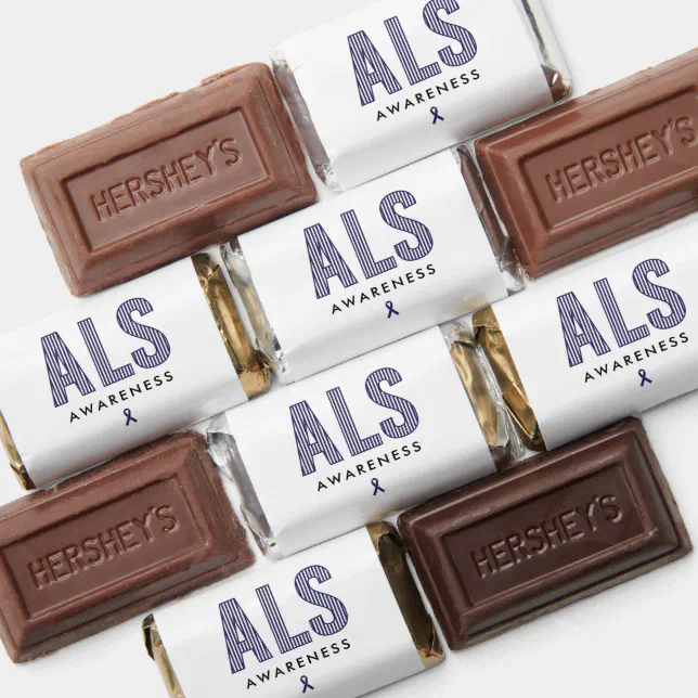 ALS Awareness Blue Ribbon Hershey's Miniatures | Zazzle