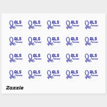 ALS Awareness Classic Round Sticker | Zazzle