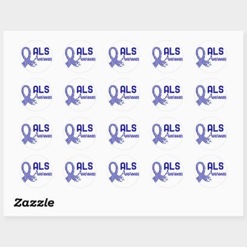ALS Awareness Classic Round Sticker | Zazzle