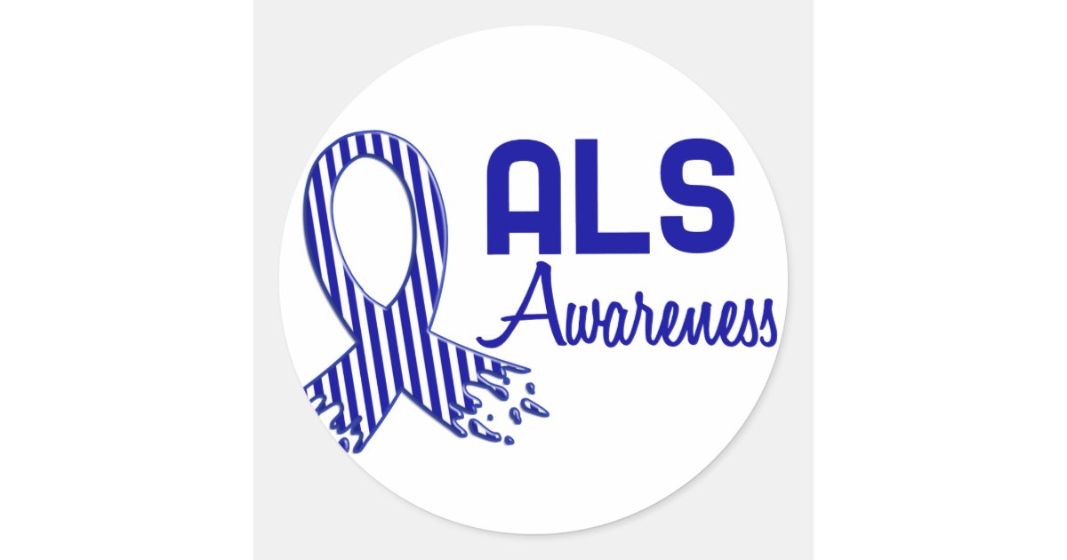 ALS Awareness Classic Round Sticker | Zazzle