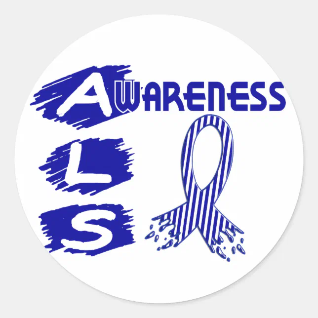 ALS Awareness F3 Classic Round Sticker | Zazzle