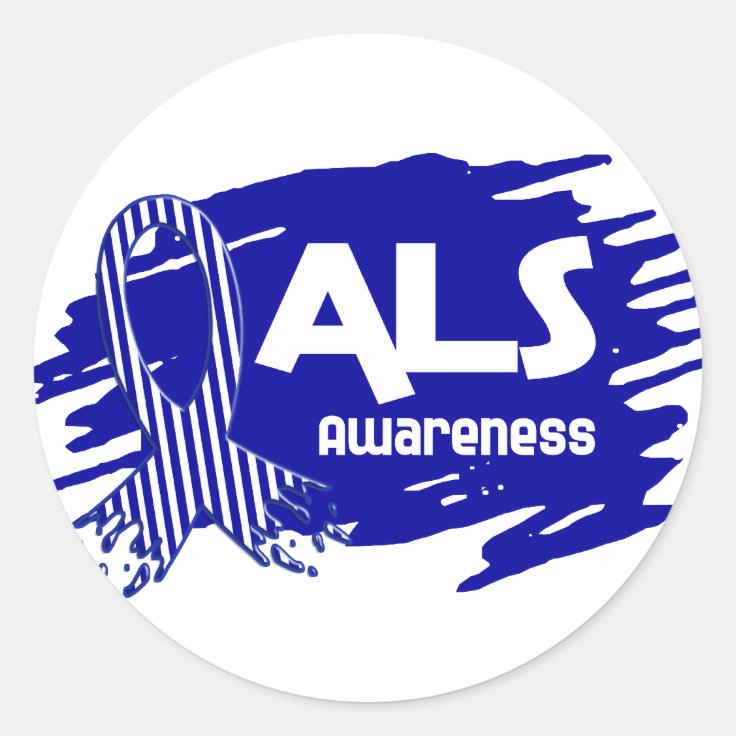 ALS Awareness F5 Classic Round Sticker | Zazzle