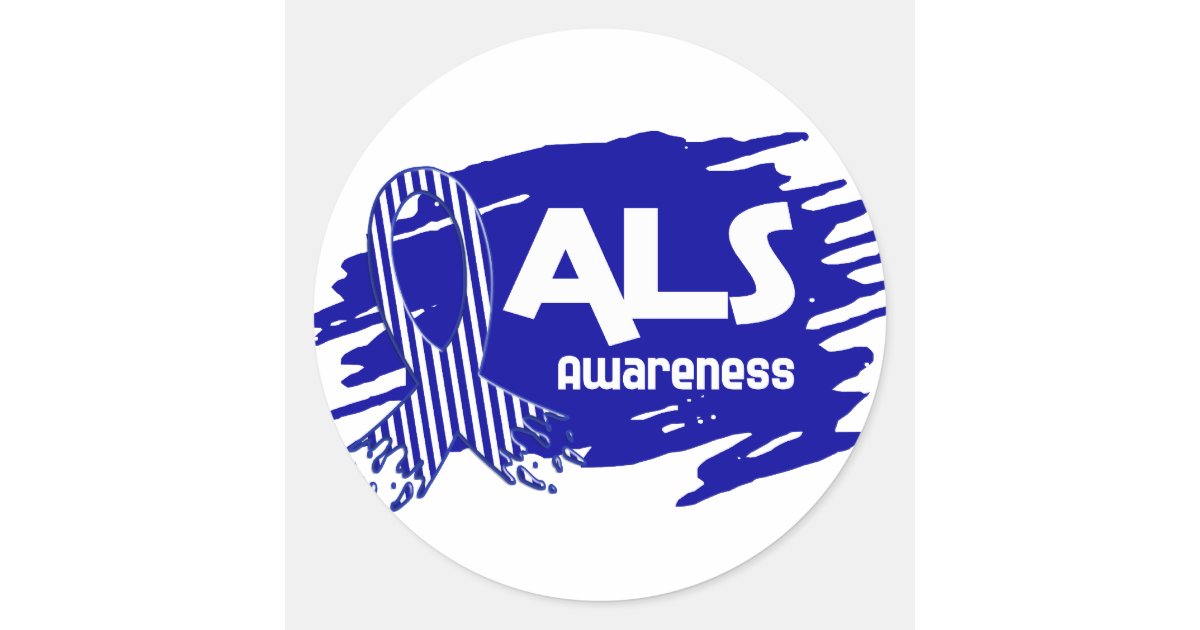 ALS Awareness F5 Classic Round Sticker | Zazzle