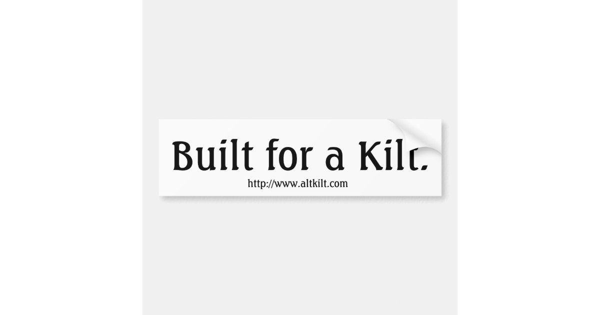 Alt.Kilt Bumper Sticker | Zazzle