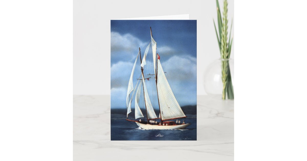 Altair Sailing Yacht Card | Zazzle