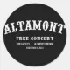 Altamont Free Concert Classic Round Sticker | Zazzle