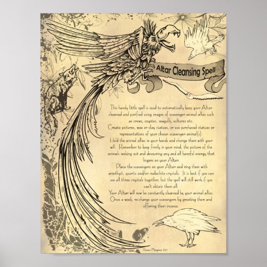 ALTAR CLEANSING SPELL POSTER | Zazzle.com