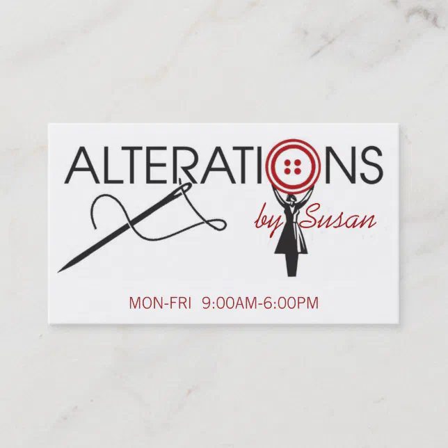 Alteration, Clothing, Tailor, Seamstress Business Card | Zazzle