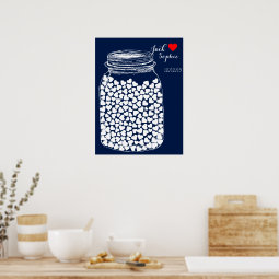 Alternative wedding guest book mason chalk 150 | Zazzle