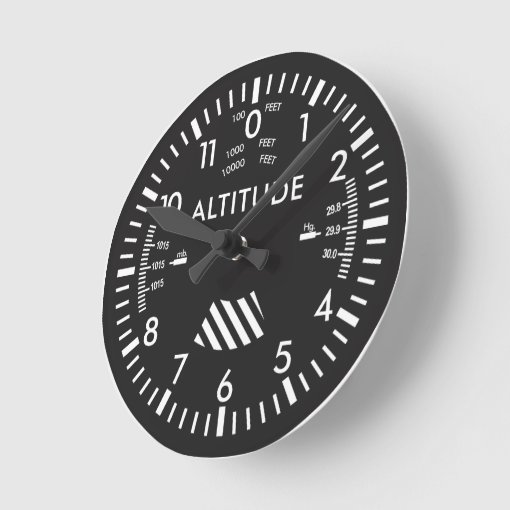 Altimeter Wall Clock | Zazzle